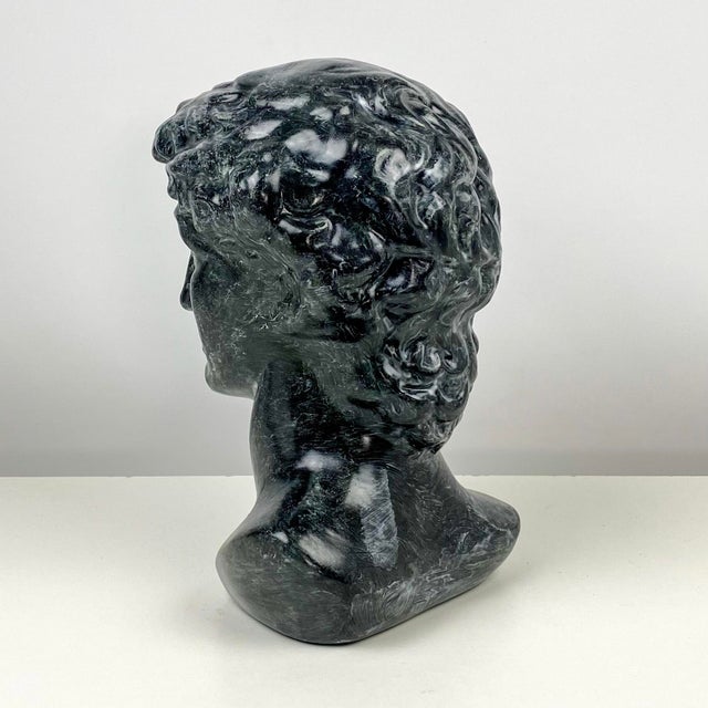 Vintage Glazed Ceramic David of Michelangelo Statue | Chairish