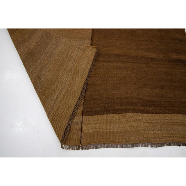 1960s Vintage Brown Turkish Wool Kilim Rug- 4′5″ × 7′1″ | Chairish