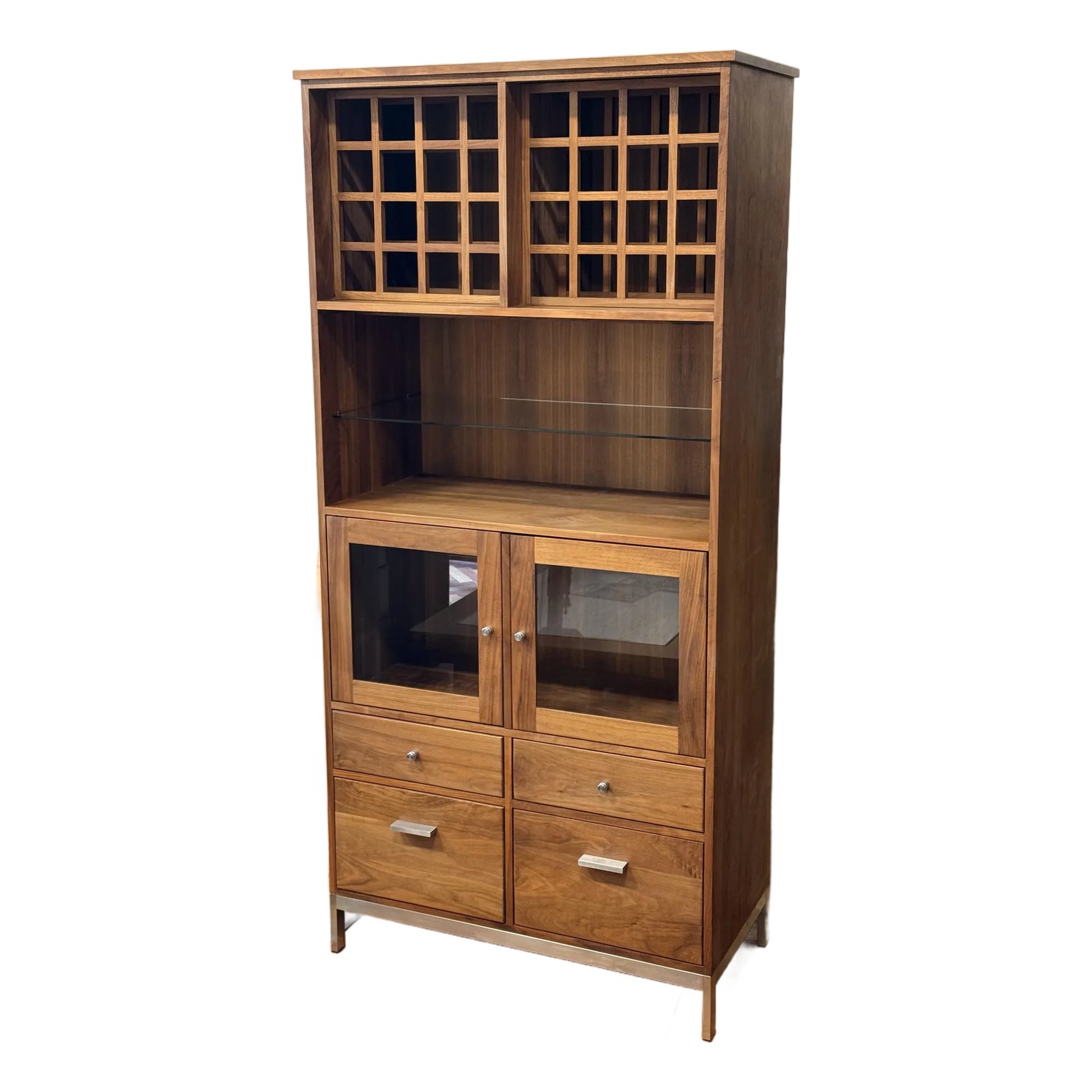 Shell Lake Woodcrafters For Room Board Linear Walnut Wood Kitchen