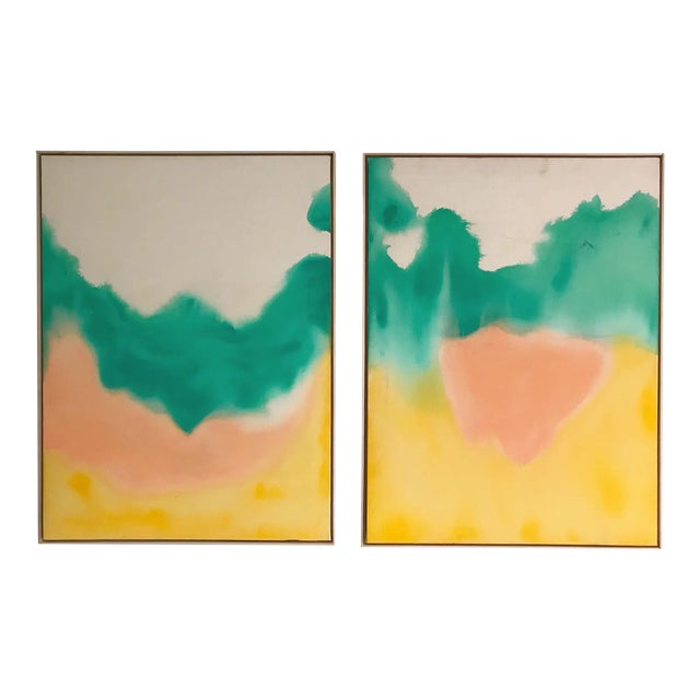 Colorful Original Color Field Abstract Expressionist Large Paintings on ...