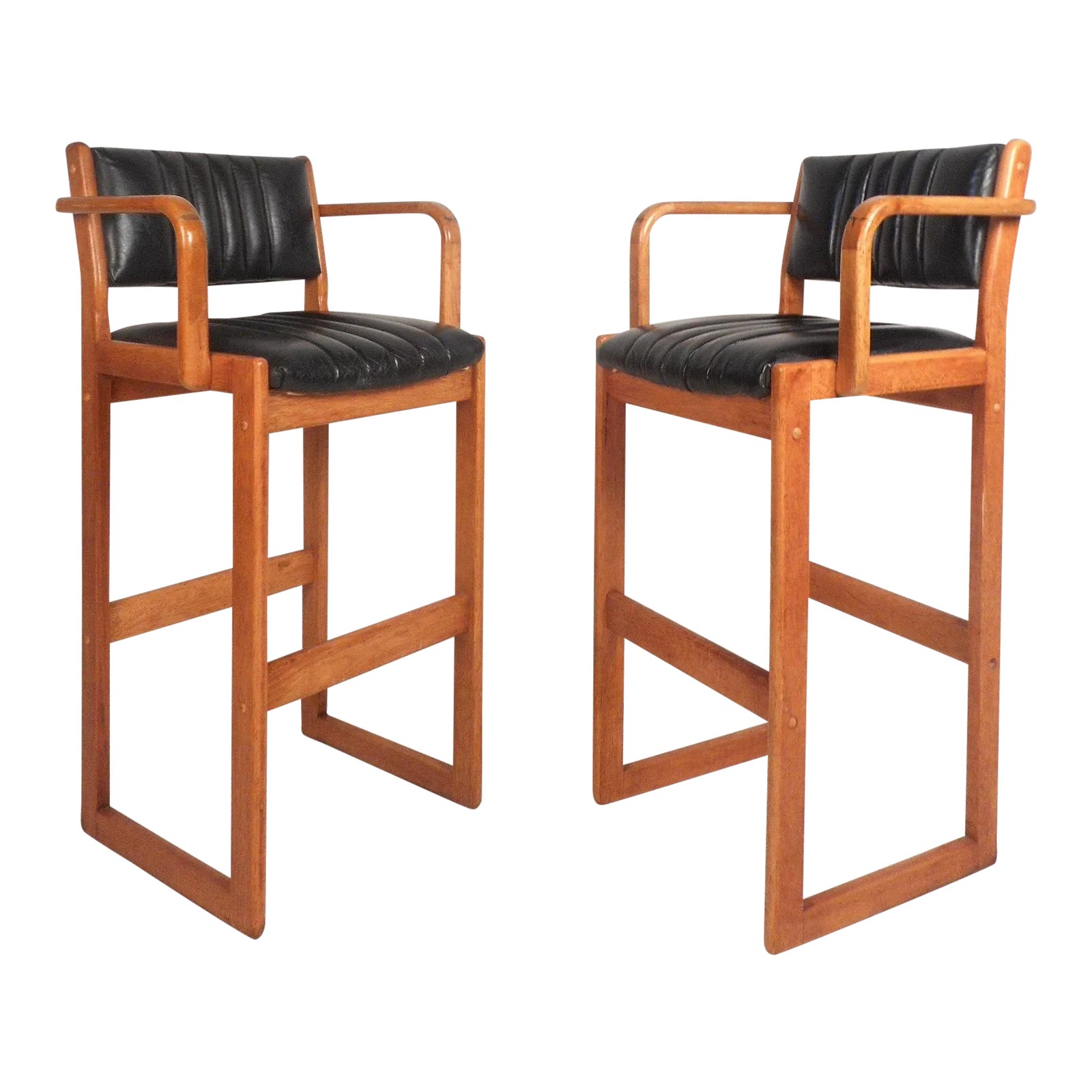 Pair of Mid-Century Modern Danish Bar Stools | Chairish