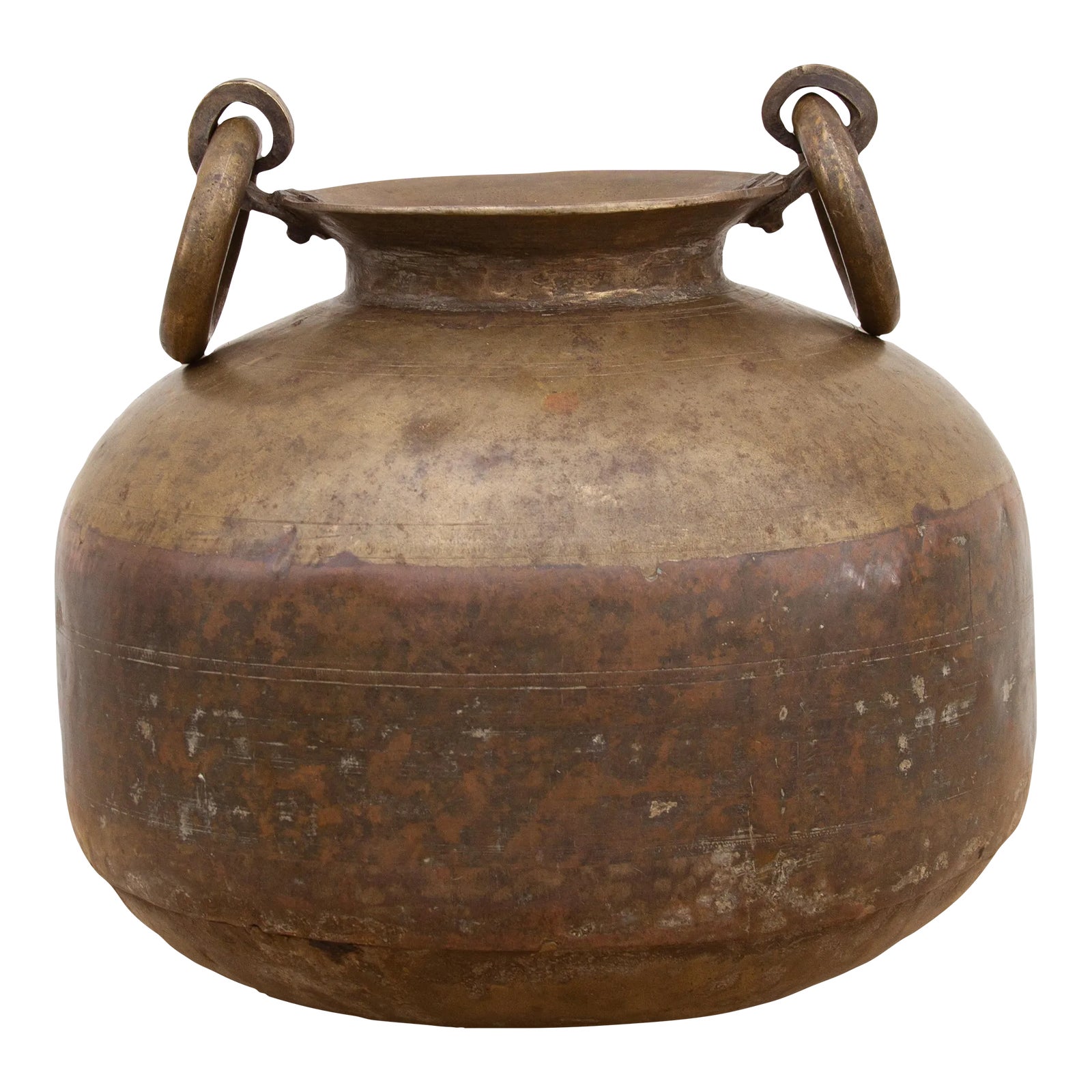 Antique Patinated Brass Water Pot | Chairish