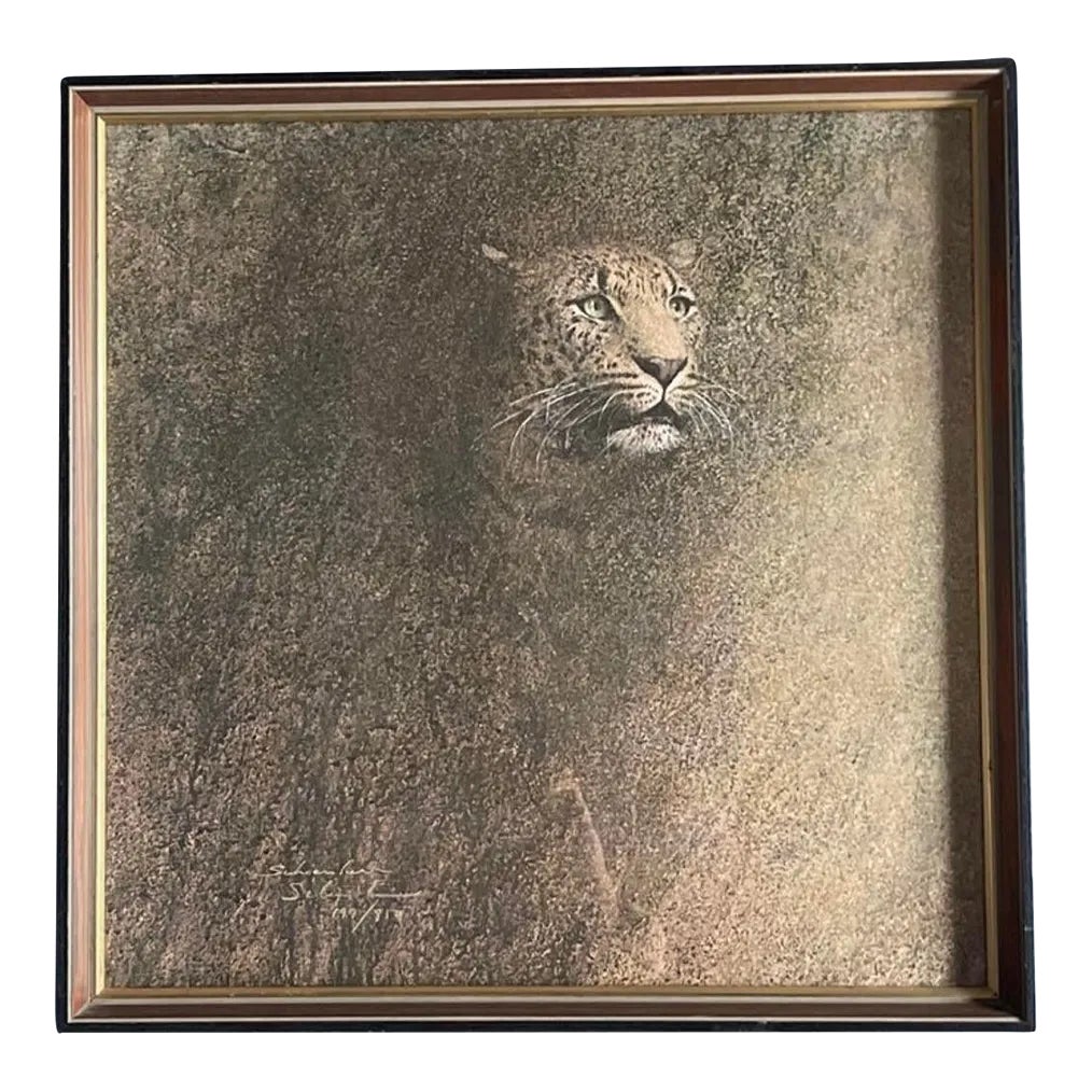 Original Spotted Leopard Realistic Portrait Ltd Ed Print Signed by ...