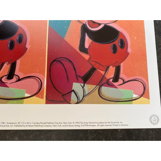 1994 "Double Mickey" Andy Warhol Foundation Pop Art Poster | Chairish