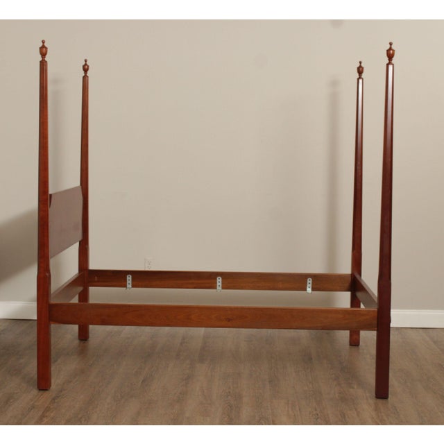 Suters Reproductions Traditional Full Size Cherry Poster Bed | Chairish