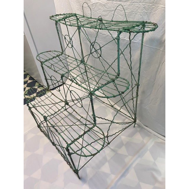 1920s Victorian Three Tiered Wire Plant Stand | Chairish