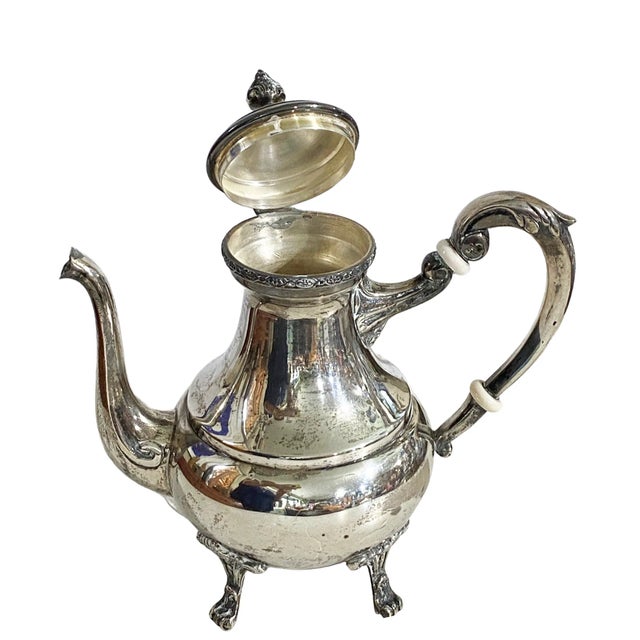 English Style Silver Tea Pot Marked 900 | Chairish