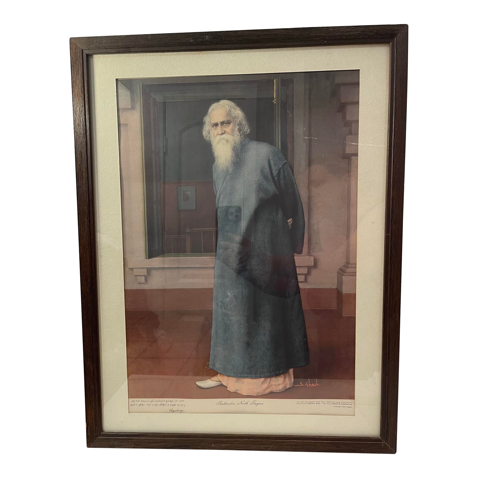 Late 20th Century Ghosh, S. Rabindranath Tagore, Poet/Philosopher ...
