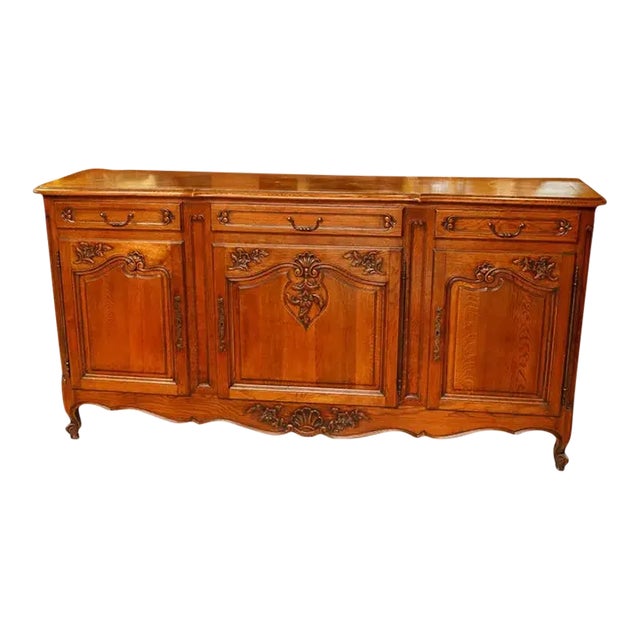 Antique French Oak Buffet Base | Chairish