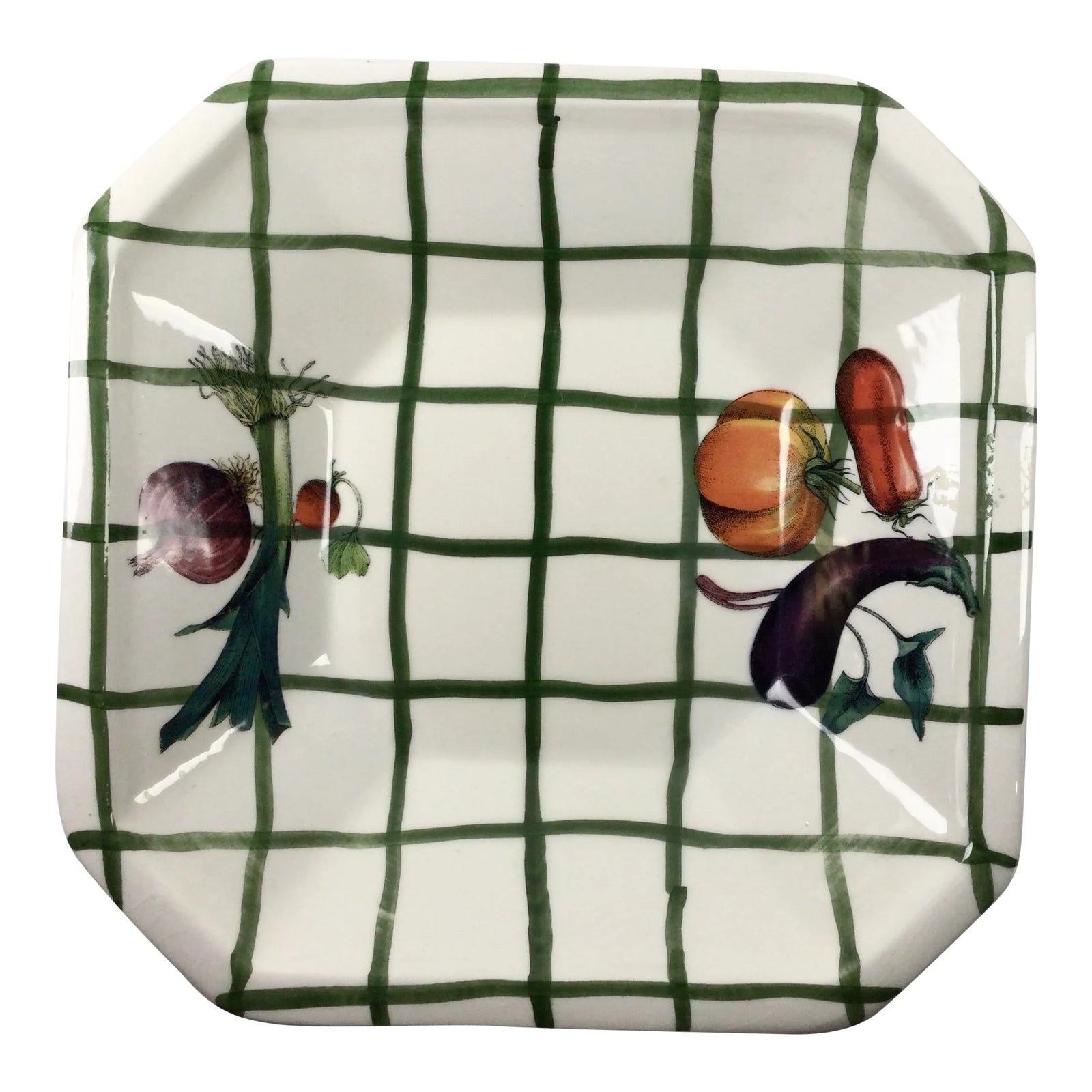 Vintage Italian Ceramica Due Torri Hand Painted Fruit Bowl | Chairish