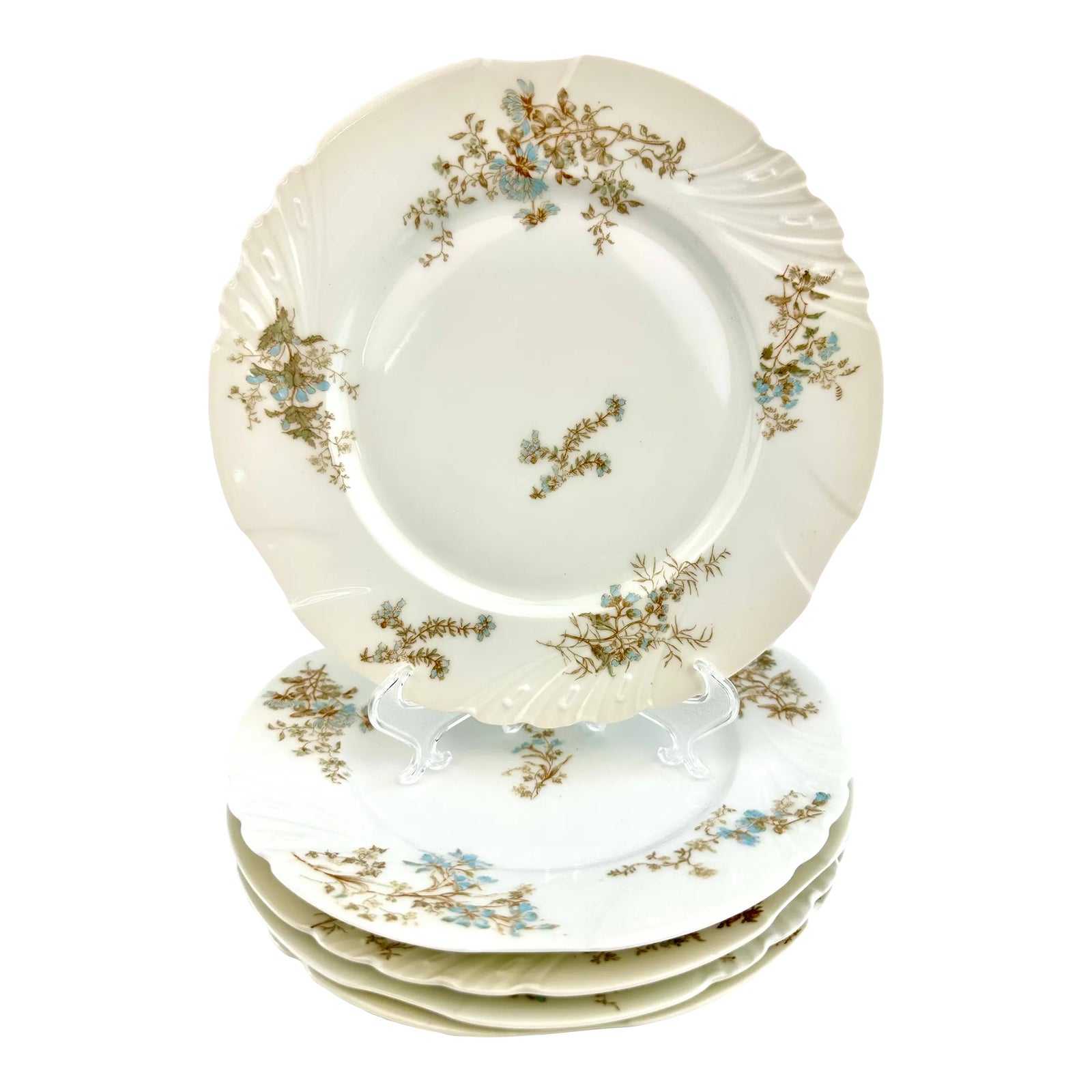 1940s Vintage Jean Pouyat Limoges Dinner Plates- Set of 5 | Chairish