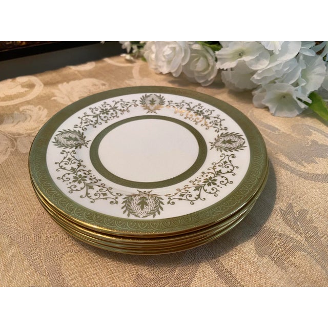 1950's Coalport Lady Anne Gold Encrusted Band Bone China Bread Plates ...