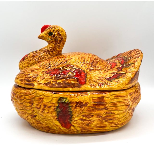 Vintage Ceramic Turkey Tureen/ Lidded Dish for Fall Thanksgiving | Chairish
