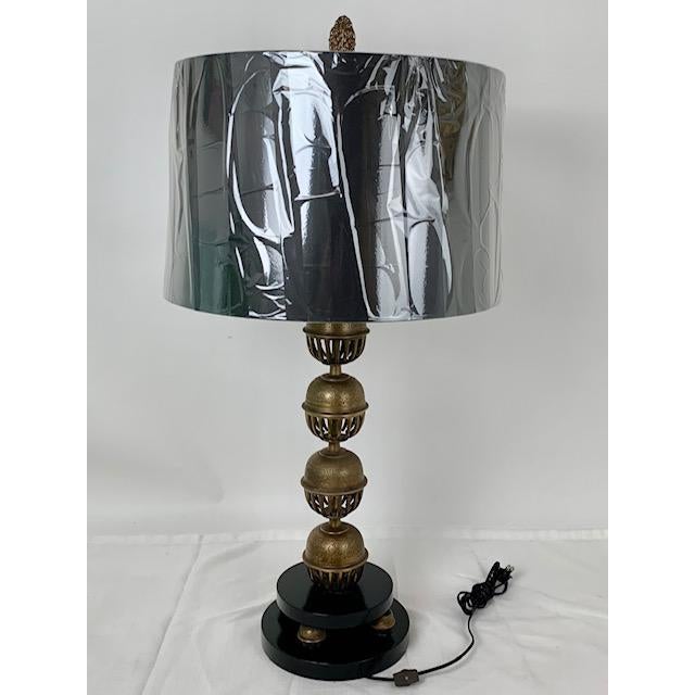 India Brass Bell Lamp With Double Bell Base | Chairish