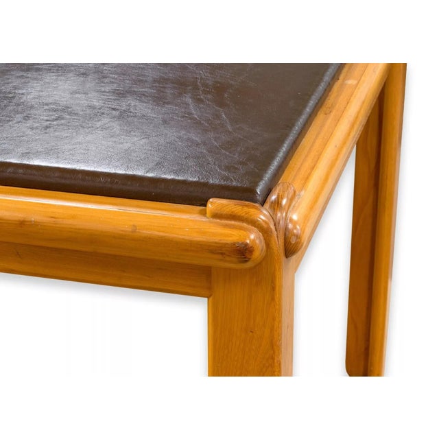 Ralph Rye Table Group for Thonet Solid Elm Frame with Deep Brown Vinyl ...