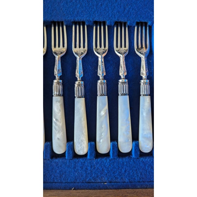 Antique Goldsmiths & Silversmiths Co., Ltd. Silver Dessert Set- 12 ...