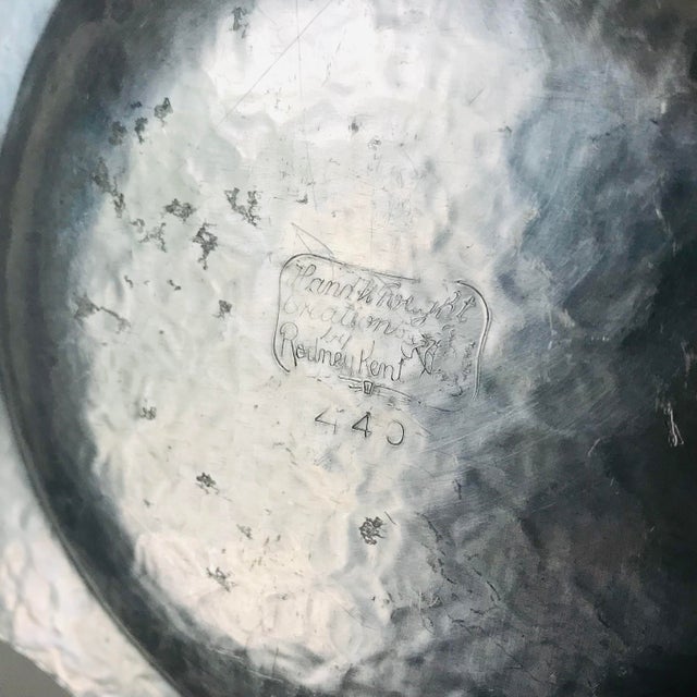Vintage Hand Wrought Aluminum Tray by Rodney Kent | Chairish