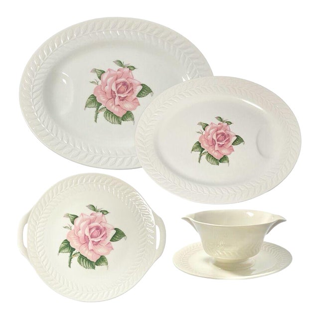 1950s Haviland “Regents Park Rose” 4-Piece Bone China Dinnerware ...