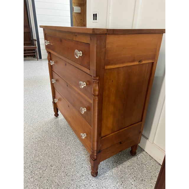 1800's Empire Cherry Chest of Drawers | Chairish