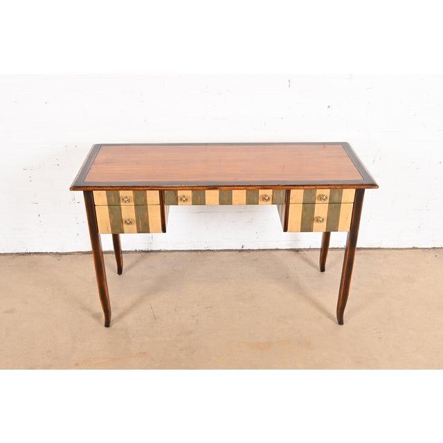 Theodore Alexander French Regency Louis XVI Painted Walnut Bureau Plat ...