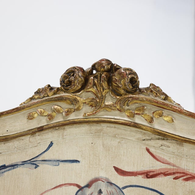 Vintage French Rococo Three-Panel Hand-Painted Vanity Screen ...