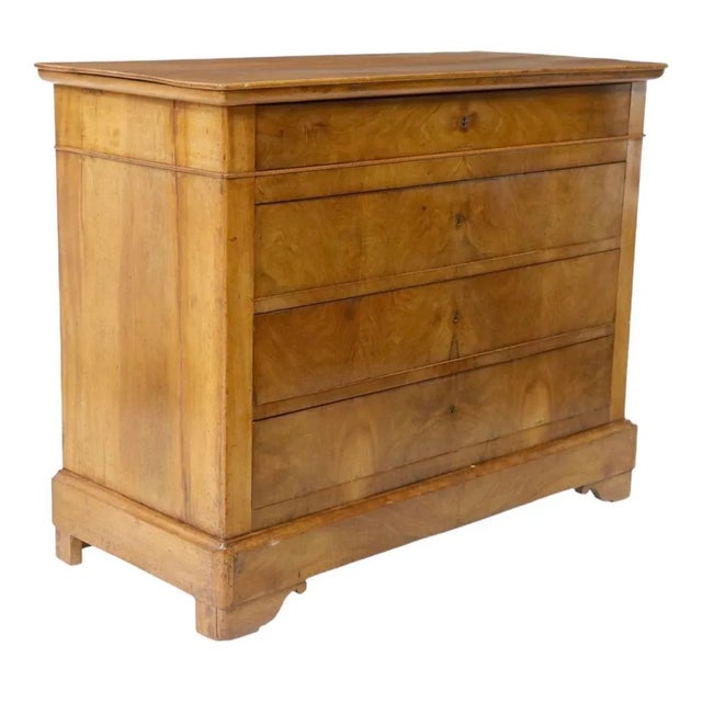 19th Century French Louis Philippe Walnut Commode | Chairish