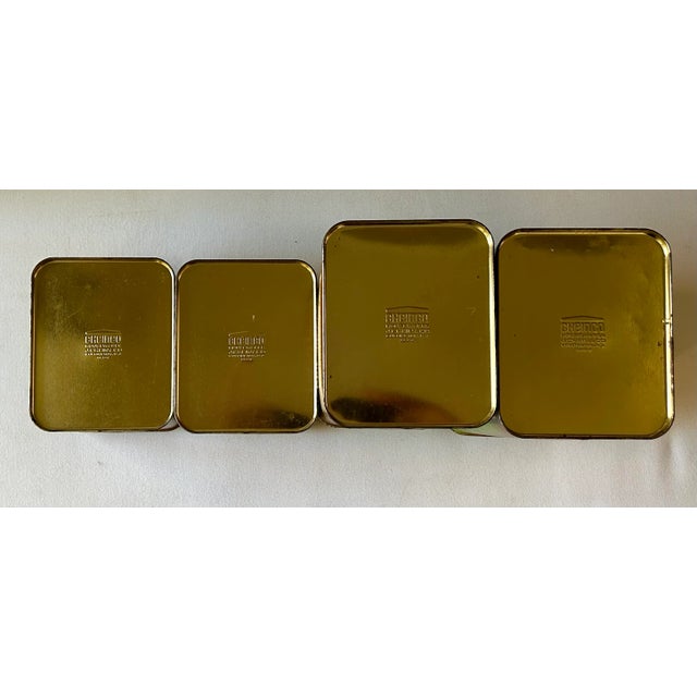 1970's Americana Cheinco Stackable Tin Kitchen Canister Boxes, Set of 4 ...