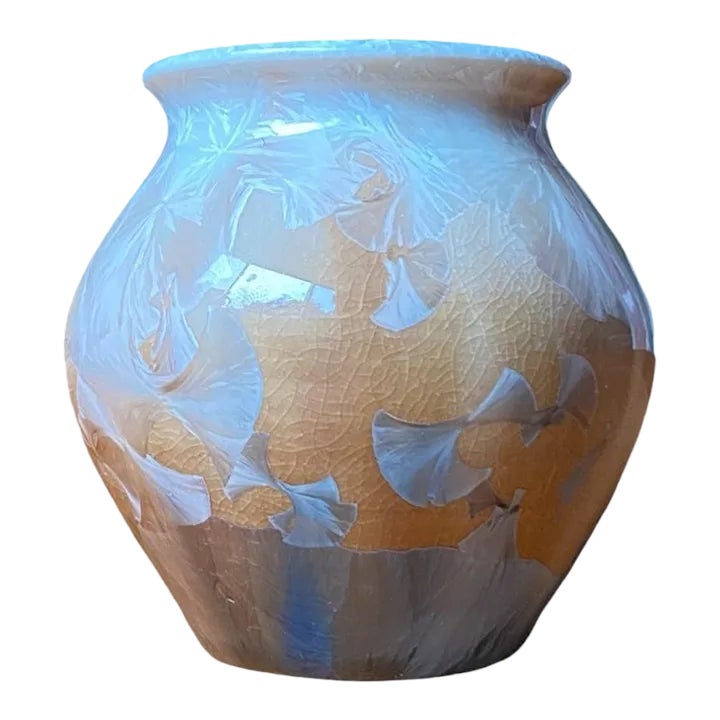 1990s Signed and Dated Phil Morgan Crystalline Glazed Small Bud Ceramic ...