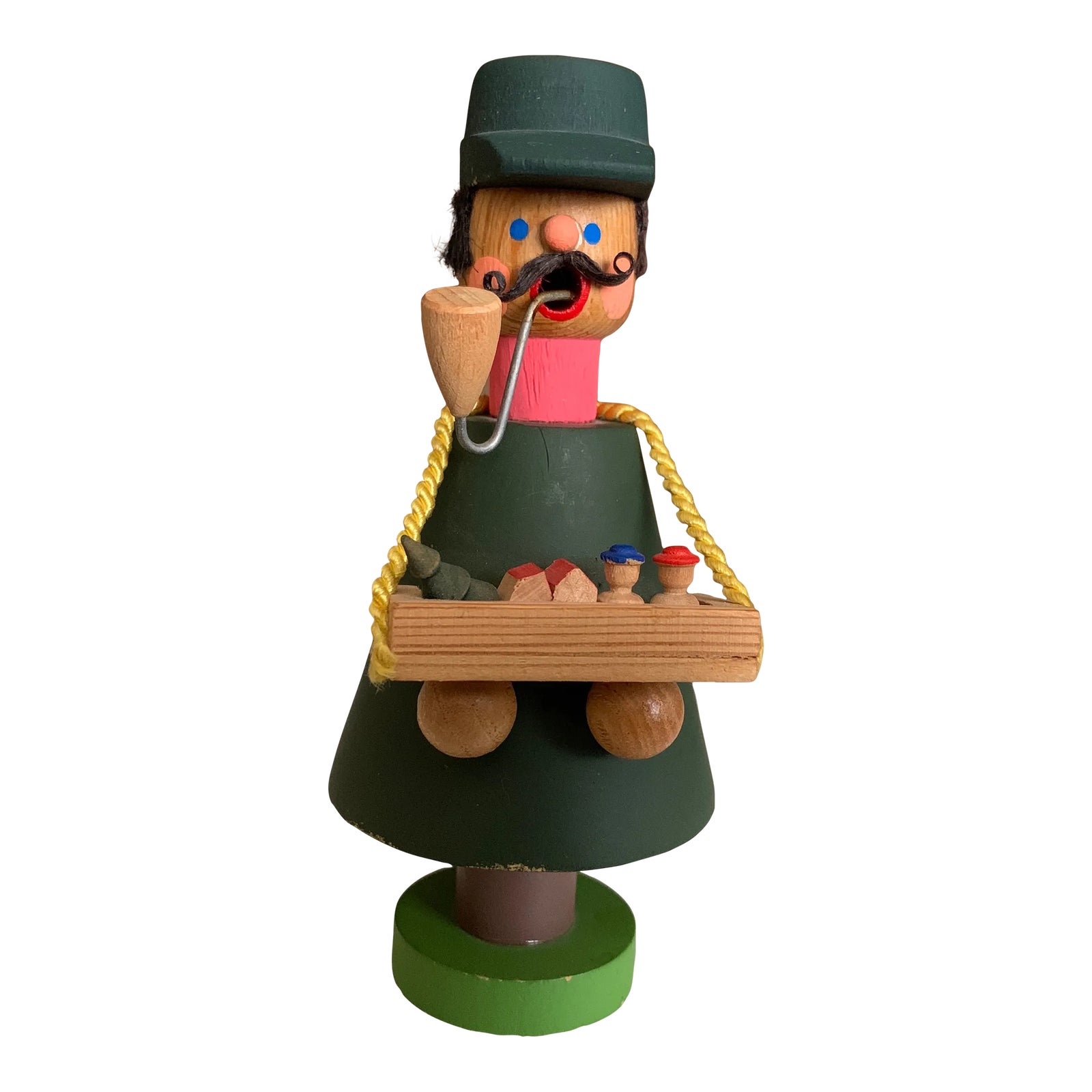 Vintage Erzgebirge Handmade Toy Maker With Smoking Pipe - Incense ...