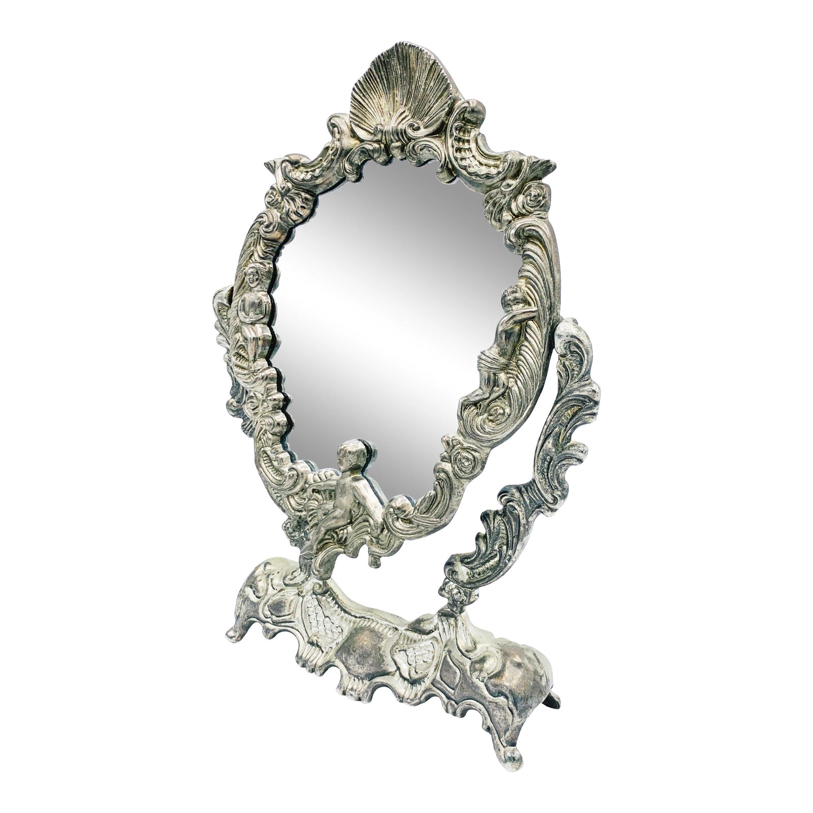 Art Nouveau French Dressing Table Mirror | Chairish