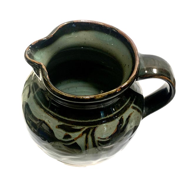 Contemporary Studio Made Sgraffito Pear Motif Pitcher by Miranda Thomas ...