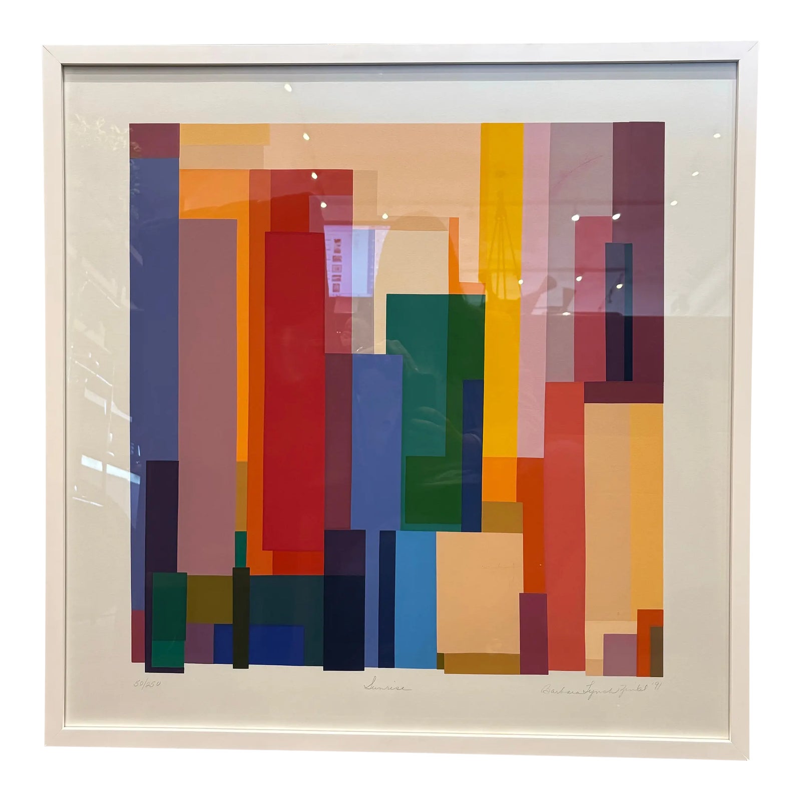 1991 Signed Silkscreen "Sunrise" by Barbara Lynch Zinkel | Chairish