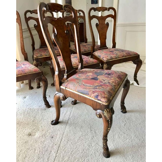 Set of 8 19th Century Queen Anne Style Dining Chairs | Chairish