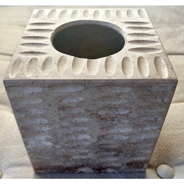Italian Travertine Tissue Box Cover-2 Available | Chairish