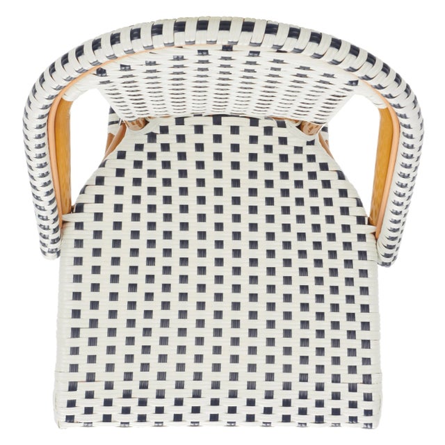 California Bar Stool - White/Navy | Chairish