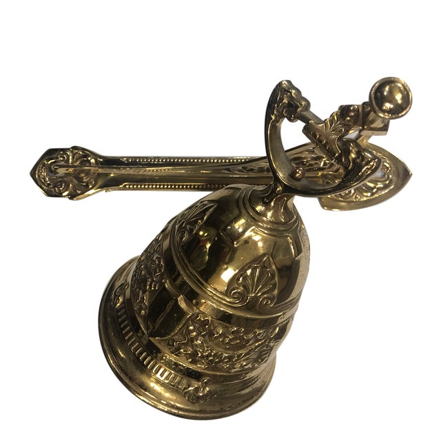 Early 20th Century Gothic Brass Monastery or Church Wall Hanging Bell ...