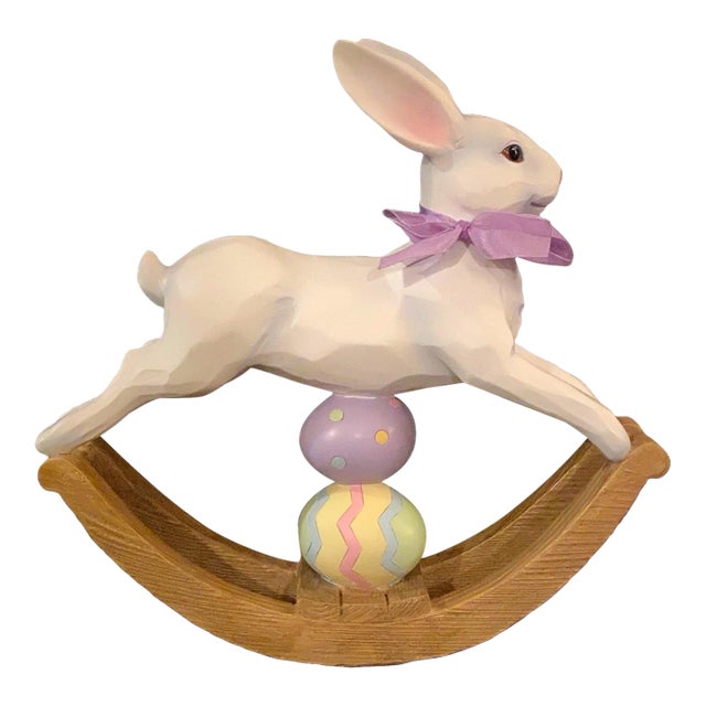 Lenox Hand Painted Easter Bunny Rocking Rabbit Figurine Centerpiece ...