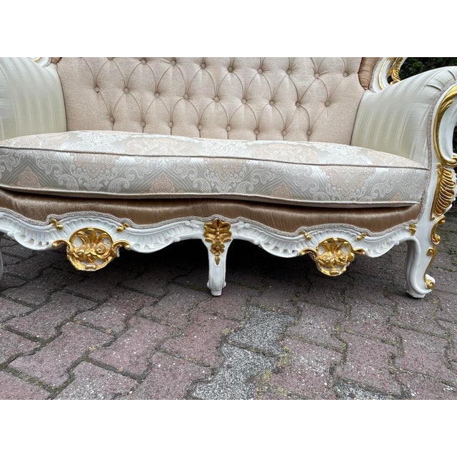 Late 20th Century Italian Baroque/Rococo Sofa Set in Lacquer Beech and ...