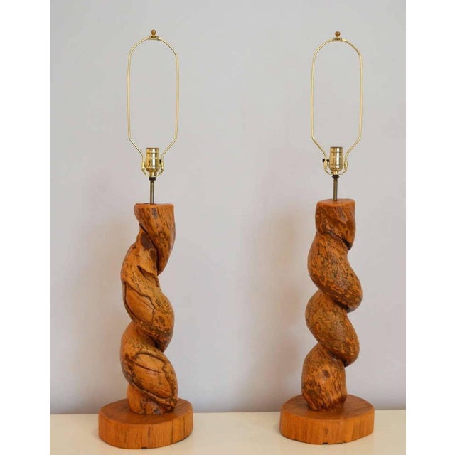 Organic Form Table Lamps - a Pair | Chairish