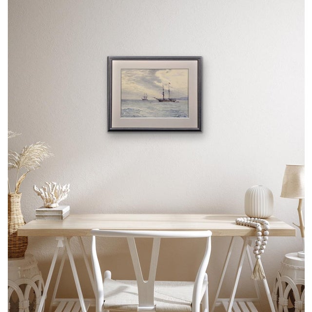 Charles Adderton, Norwegian Barques at Anchor, Lyme Bay, Devon and ...