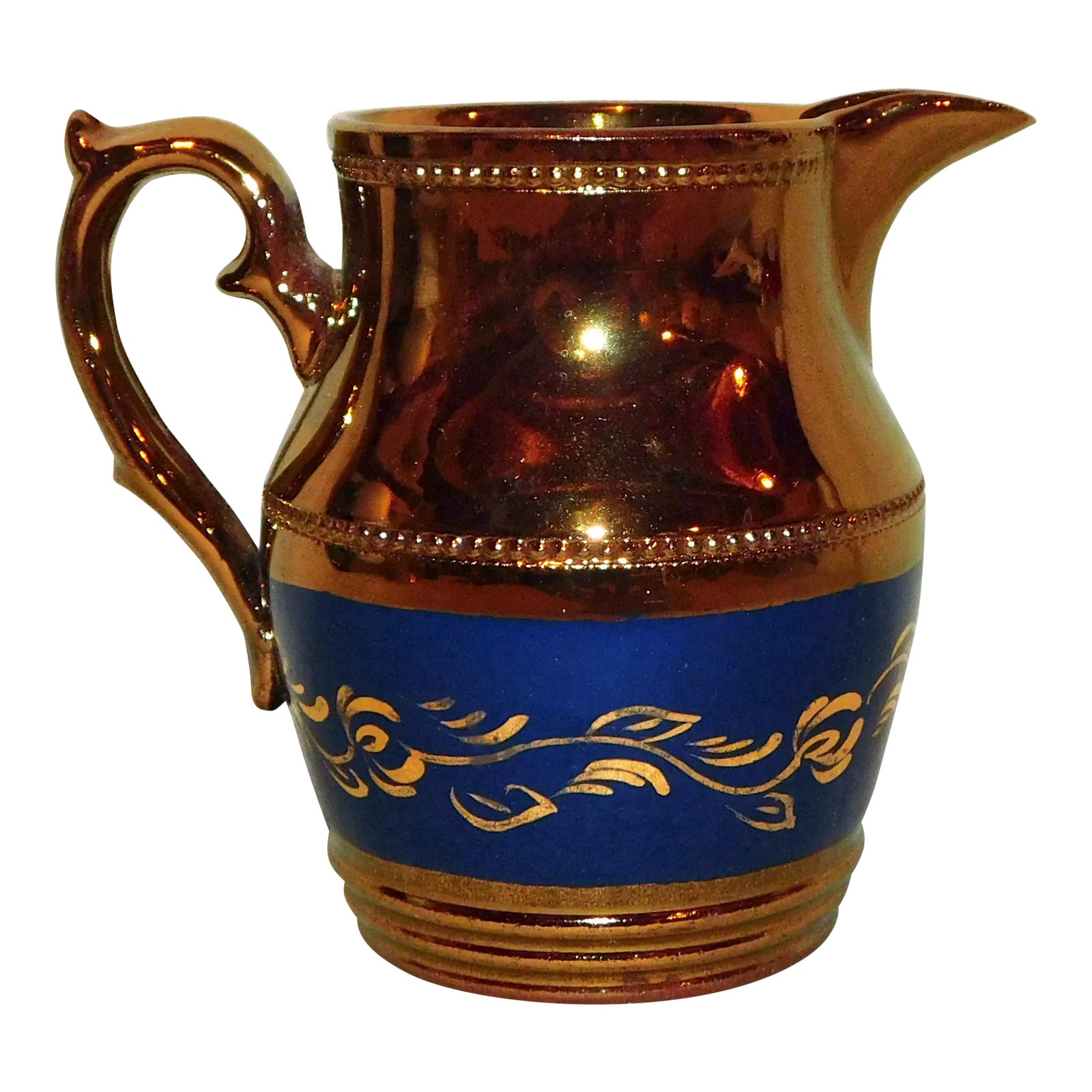 Antique English Copper Luster Creamer | Chairish