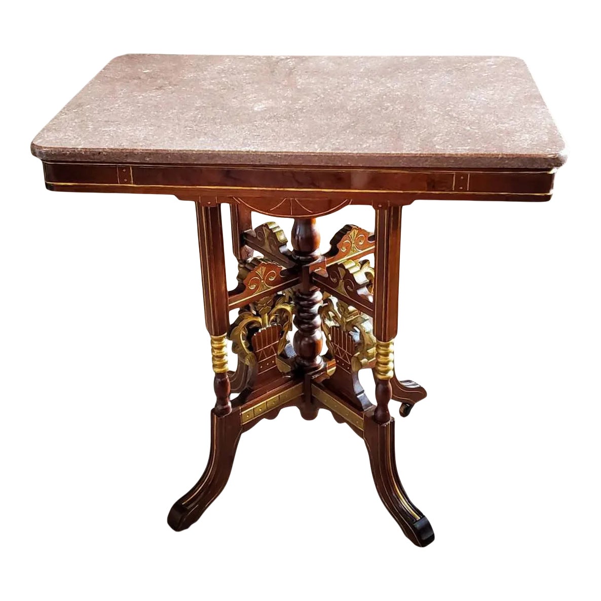 19th Century American Victorian Parlor Table | Chairish