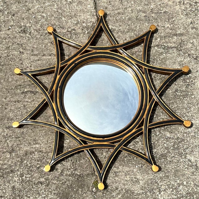 Vintage Regency Theodore Alexander Star Mirror | Chairish