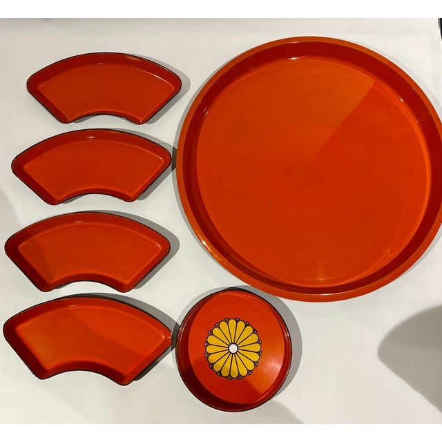 Fabulous 1970s Takahashi Lacquered Orange San Francisco Section Hostess ...