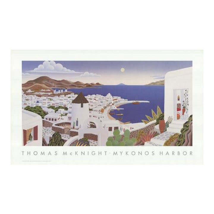 Thomas Mcknight Mykonos Harbor, 1991 | Chairish