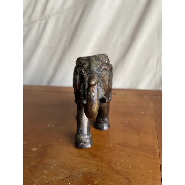 Antique Bronze Elephant Statue | Chairish