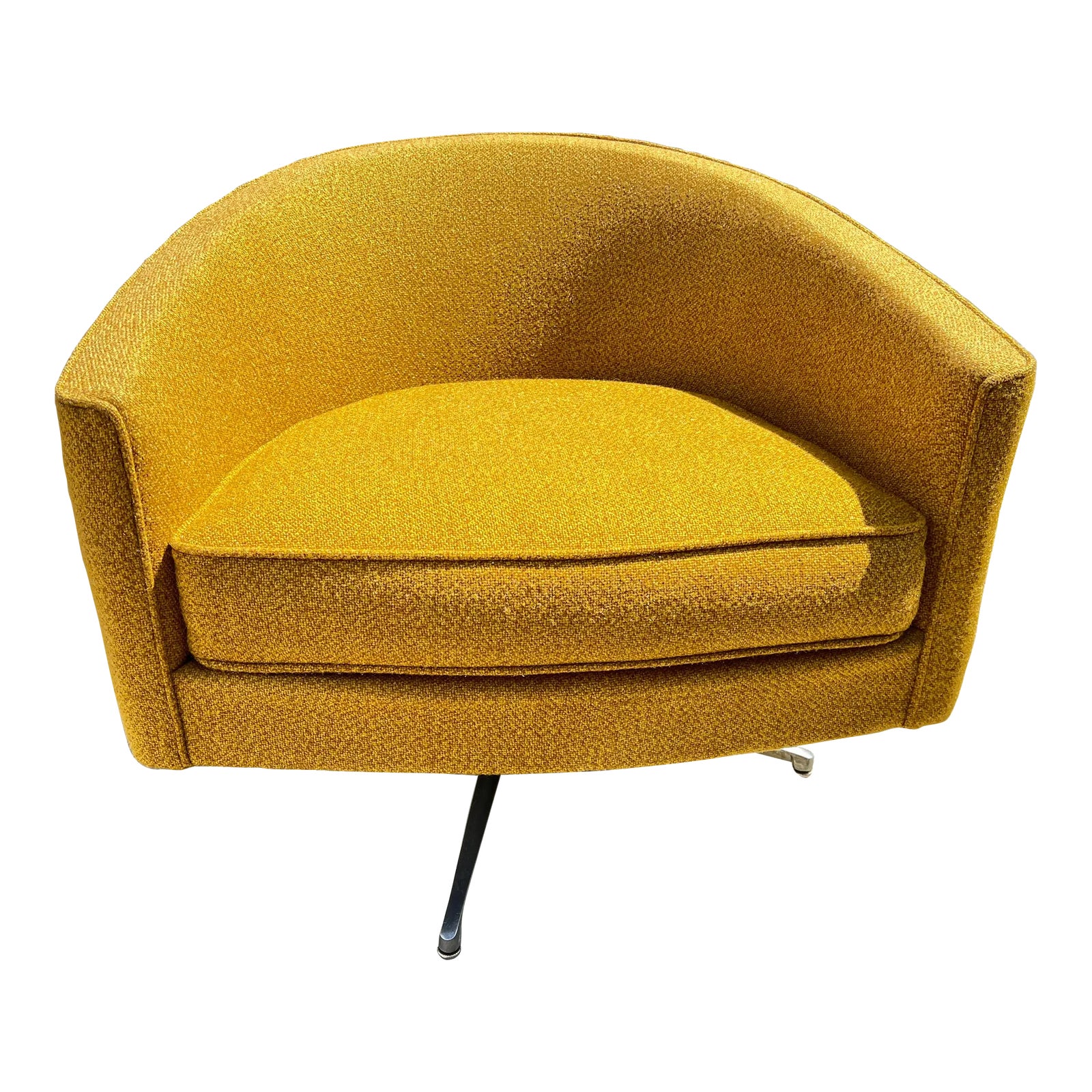 Mid 20th Century Mid-Century Modern Barrel/Swivel Lounge Chair in Dijon ...