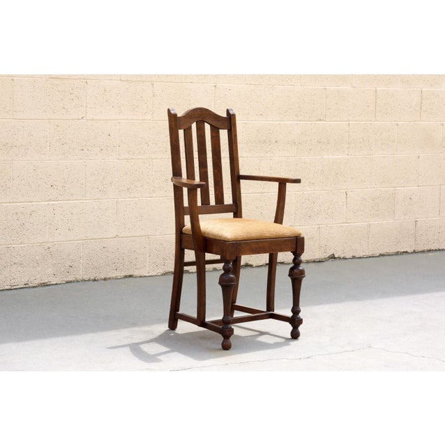 Antique Mission Style Armchair, Refinished | Chairish