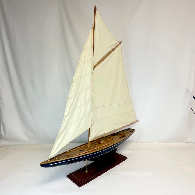 1970s Vintage Nautical Coastal Large Scale Schooner Sail Boat Model ...
