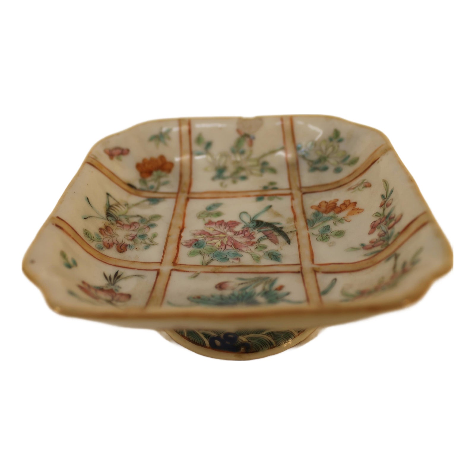 Antique 18th Century Chinese Export Famille Rose Porcelain Pedestal ...